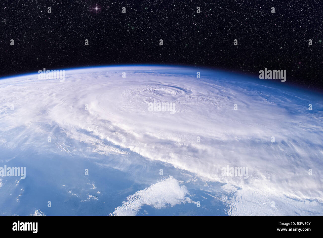 Typhoon over planet Earth - satellite photo Stock Photo - Alamy