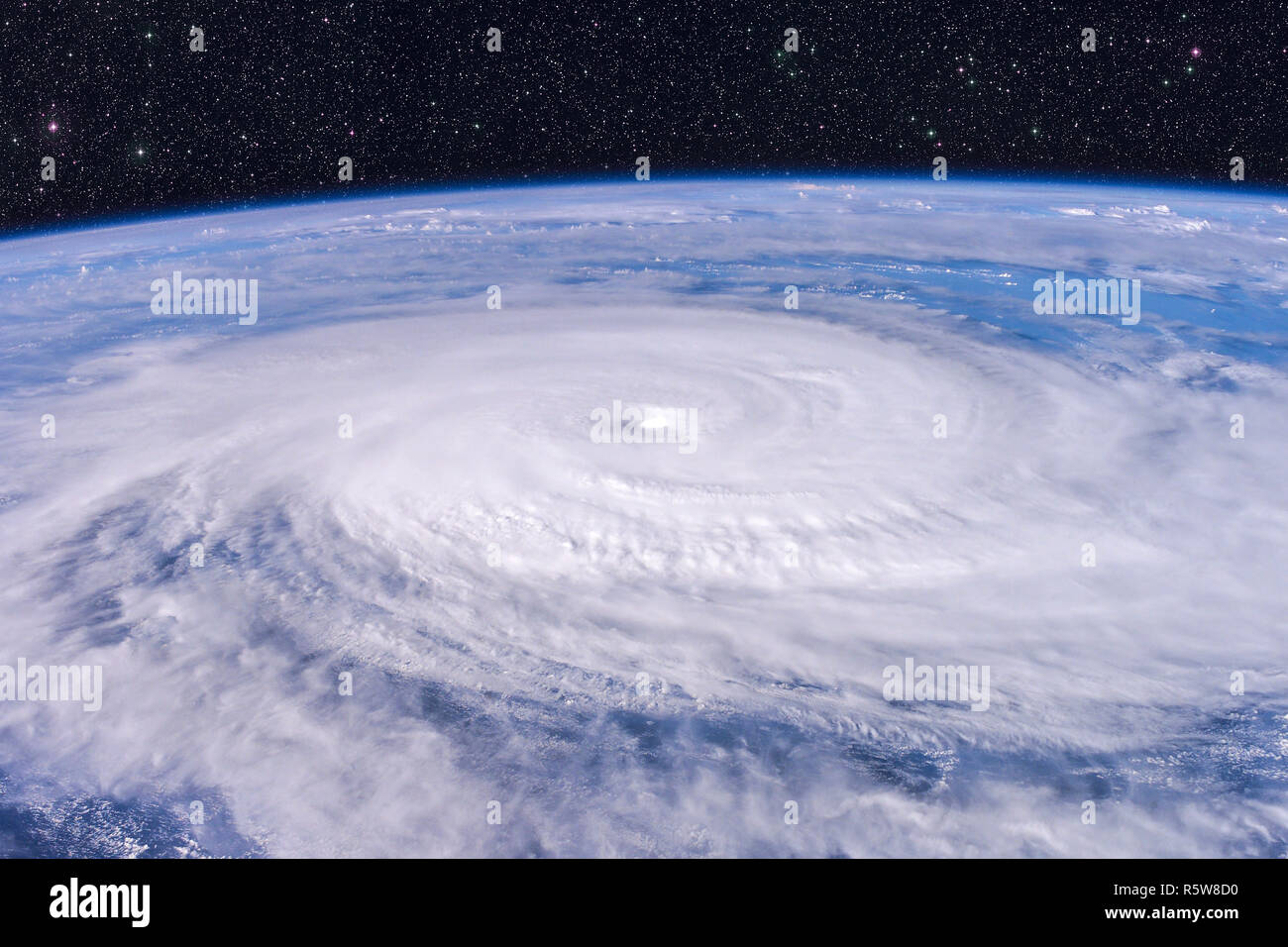 Typhoon over planet Earth - satellite photo Stock Photo - Alamy