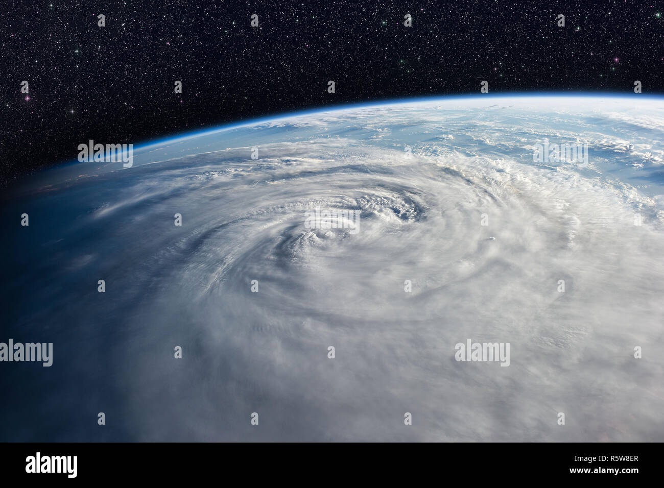 Typhoon over planet Earth - satellite photo Stock Photo - Alamy