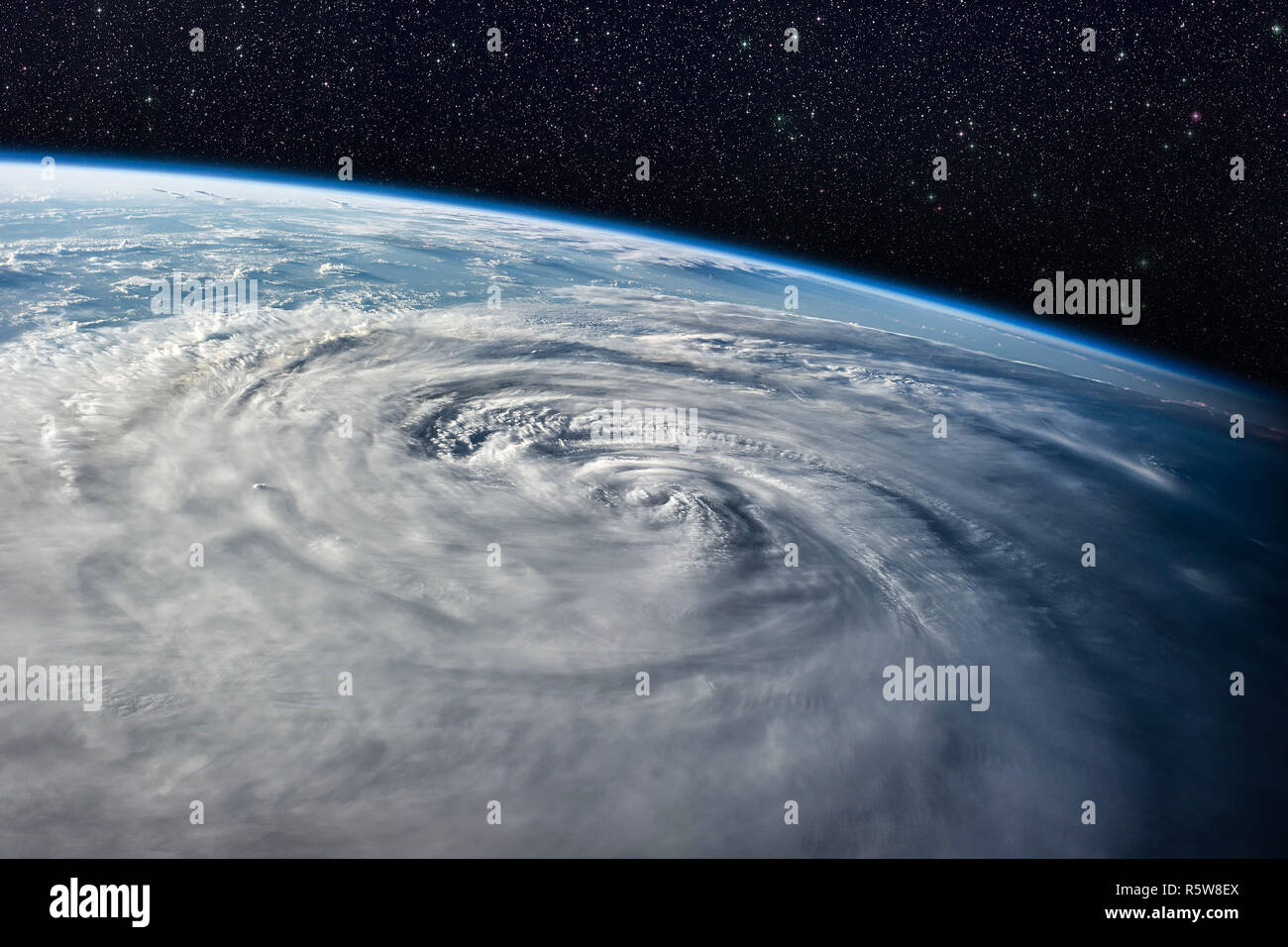 Typhoon over planet Earth - satellite photo Stock Photo - Alamy