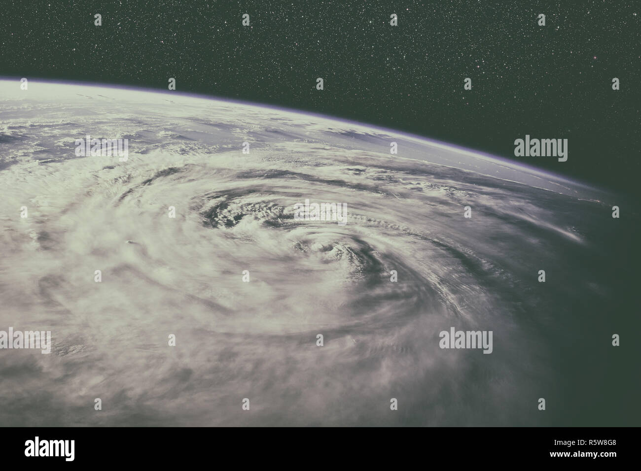 Typhoon over planet Earth - satellite photo Stock Photo - Alamy
