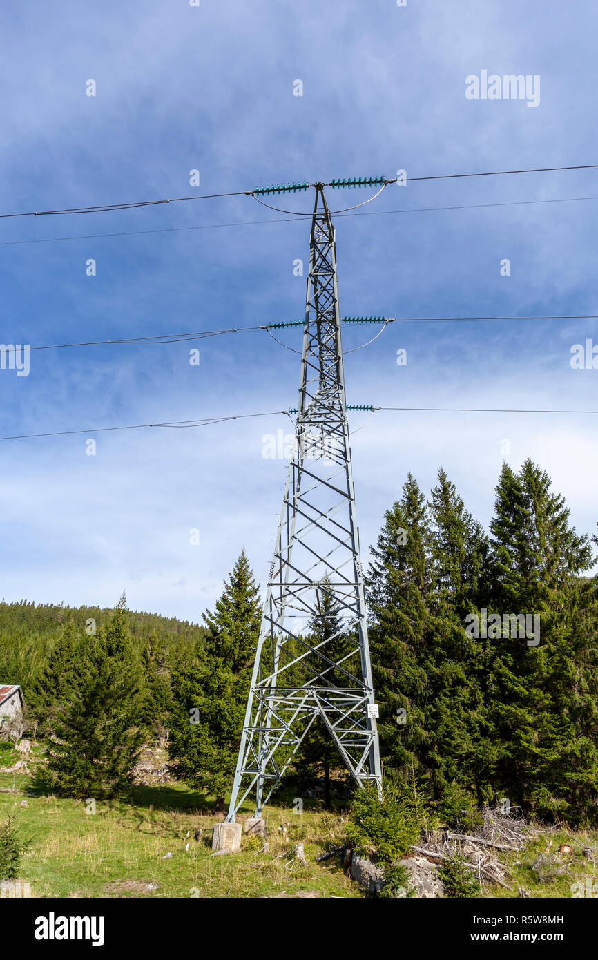 An electricity transmission Pylon is seen running through the Norwegian ...