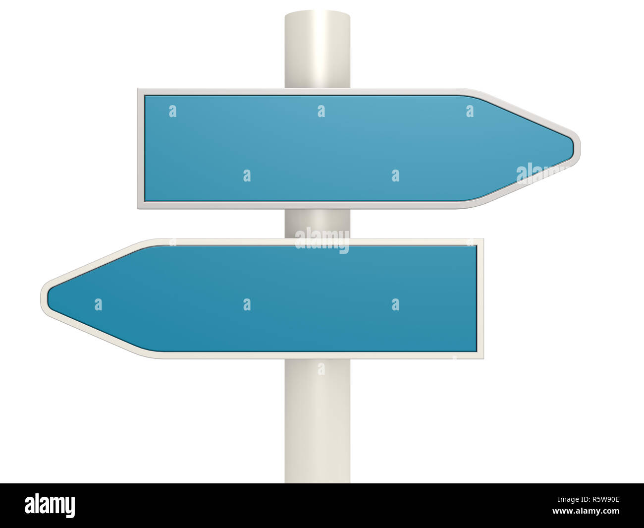 Blue two direction road sign Stock Photo - Alamy