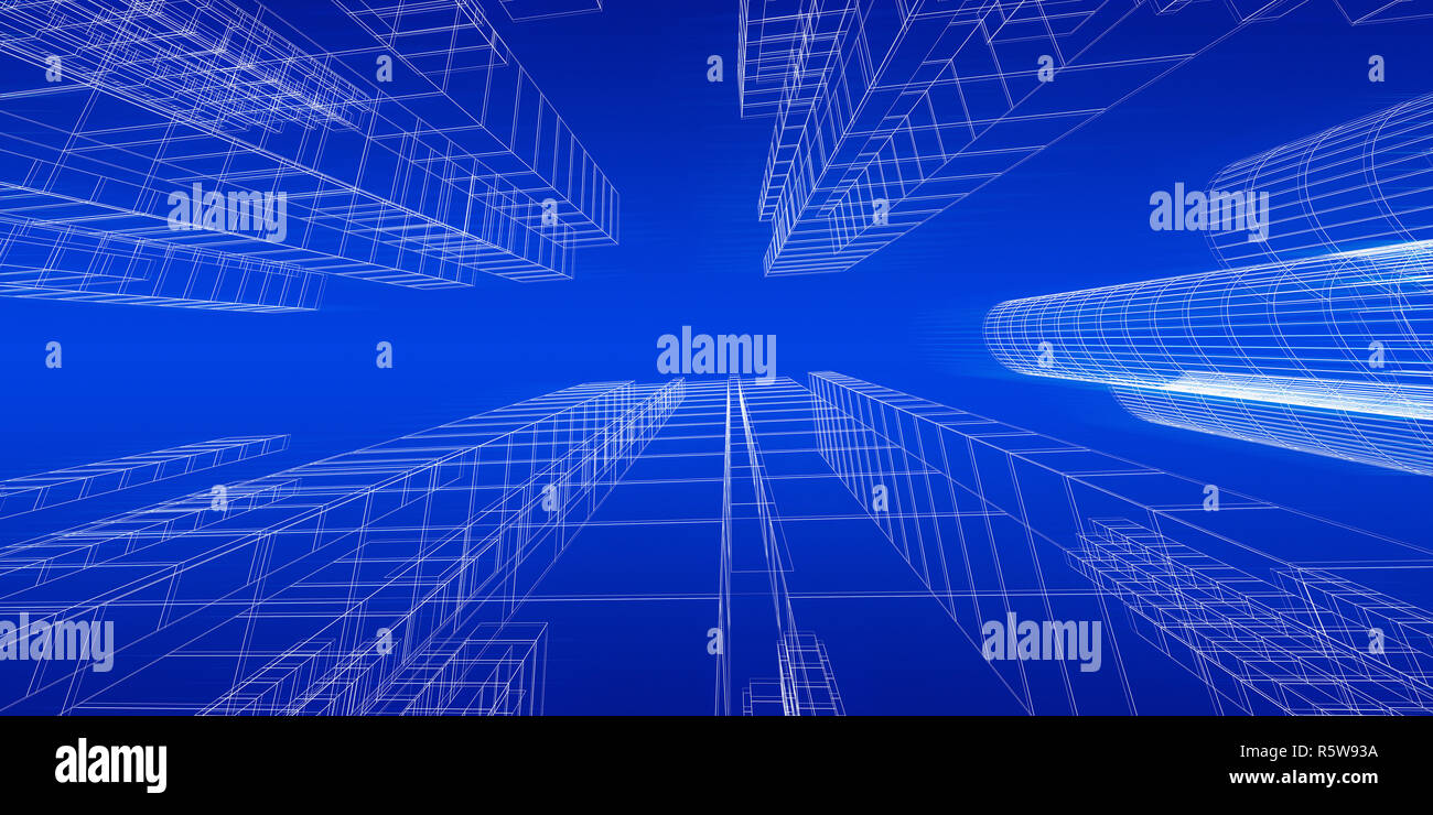 City concept 3d rendering Stock Photo - Alamy