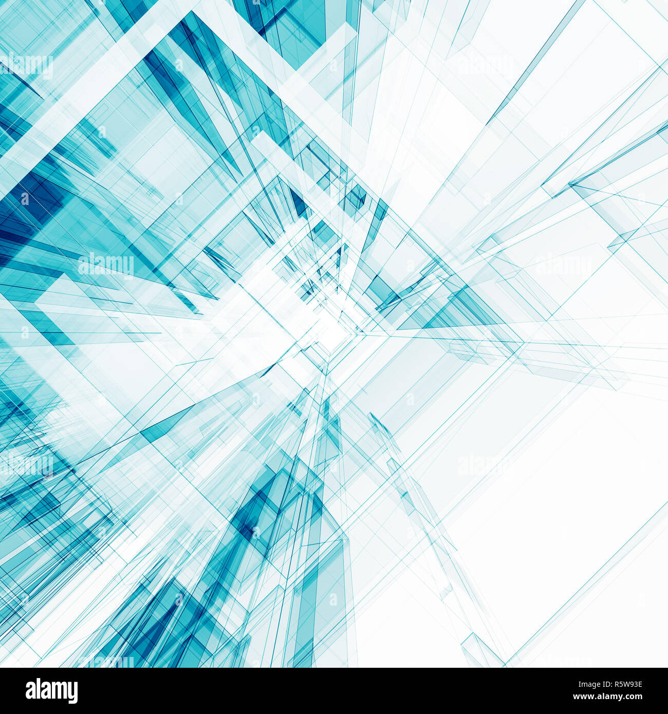 Abstract architecture 3d rendering Stock Photo - Alamy