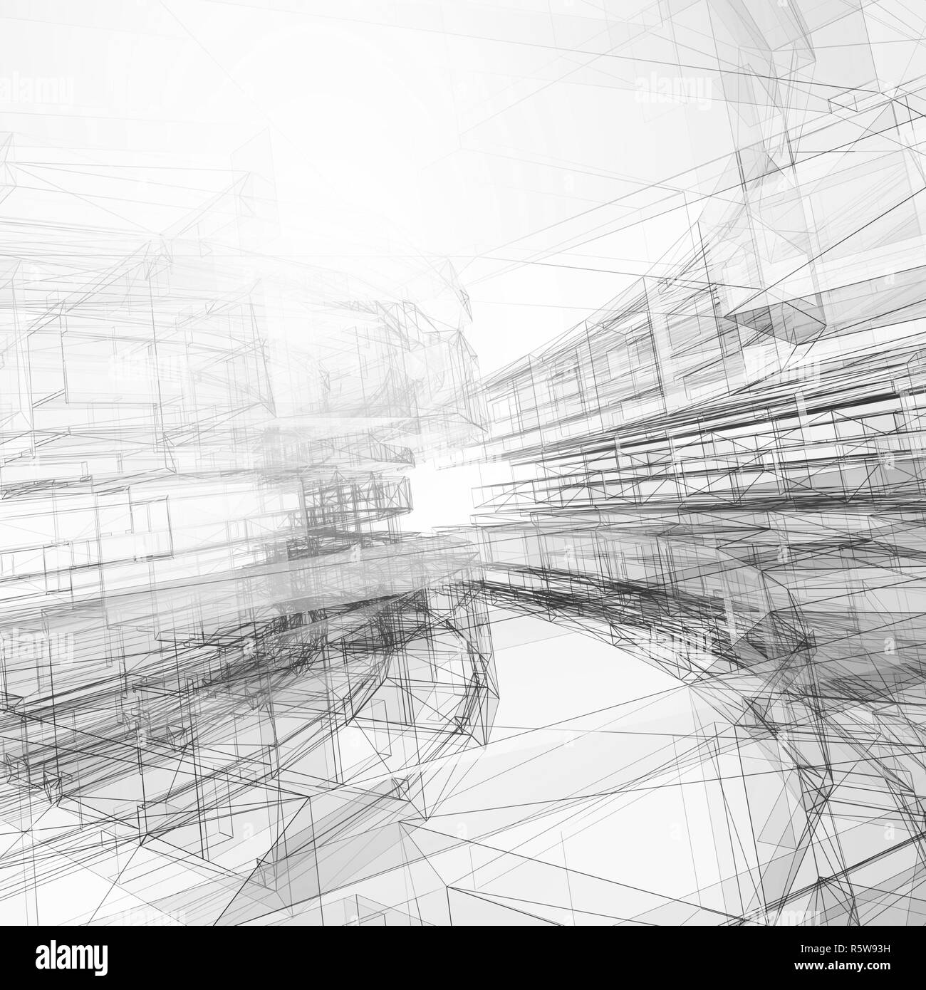 Contemporary look architecture Black and White Stock Photos & Images ...