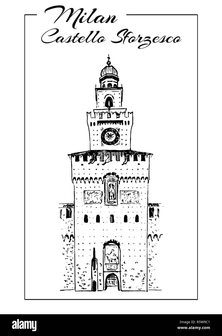 Panorama building famous medieval Cut Out Stock Images & Pictures - Alamy