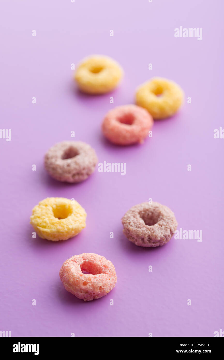 Colorful cereal rings Stock Photo - Alamy