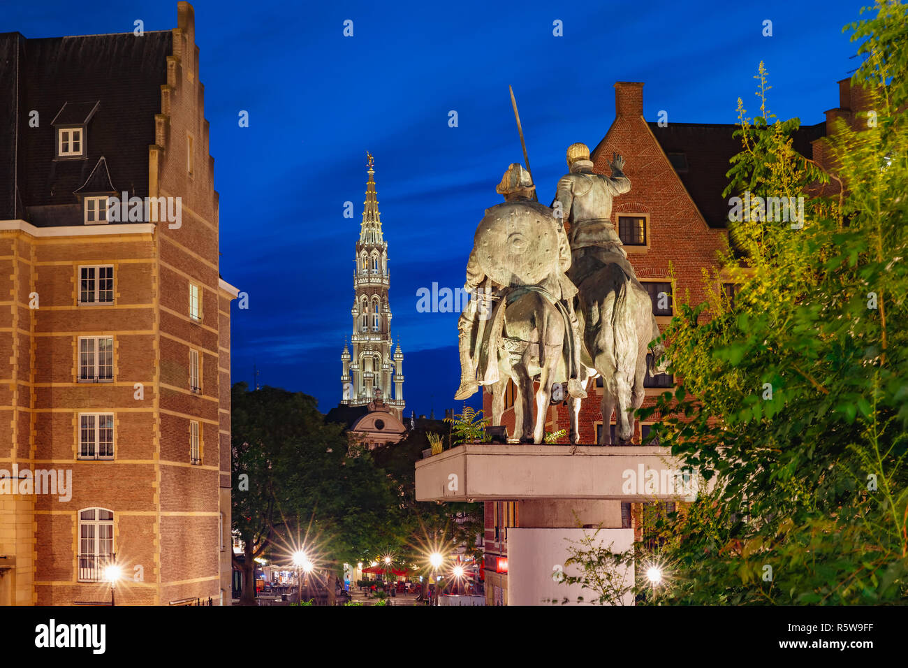 Brussels at night, Brussels, Belgium Stock Photo - Alamy