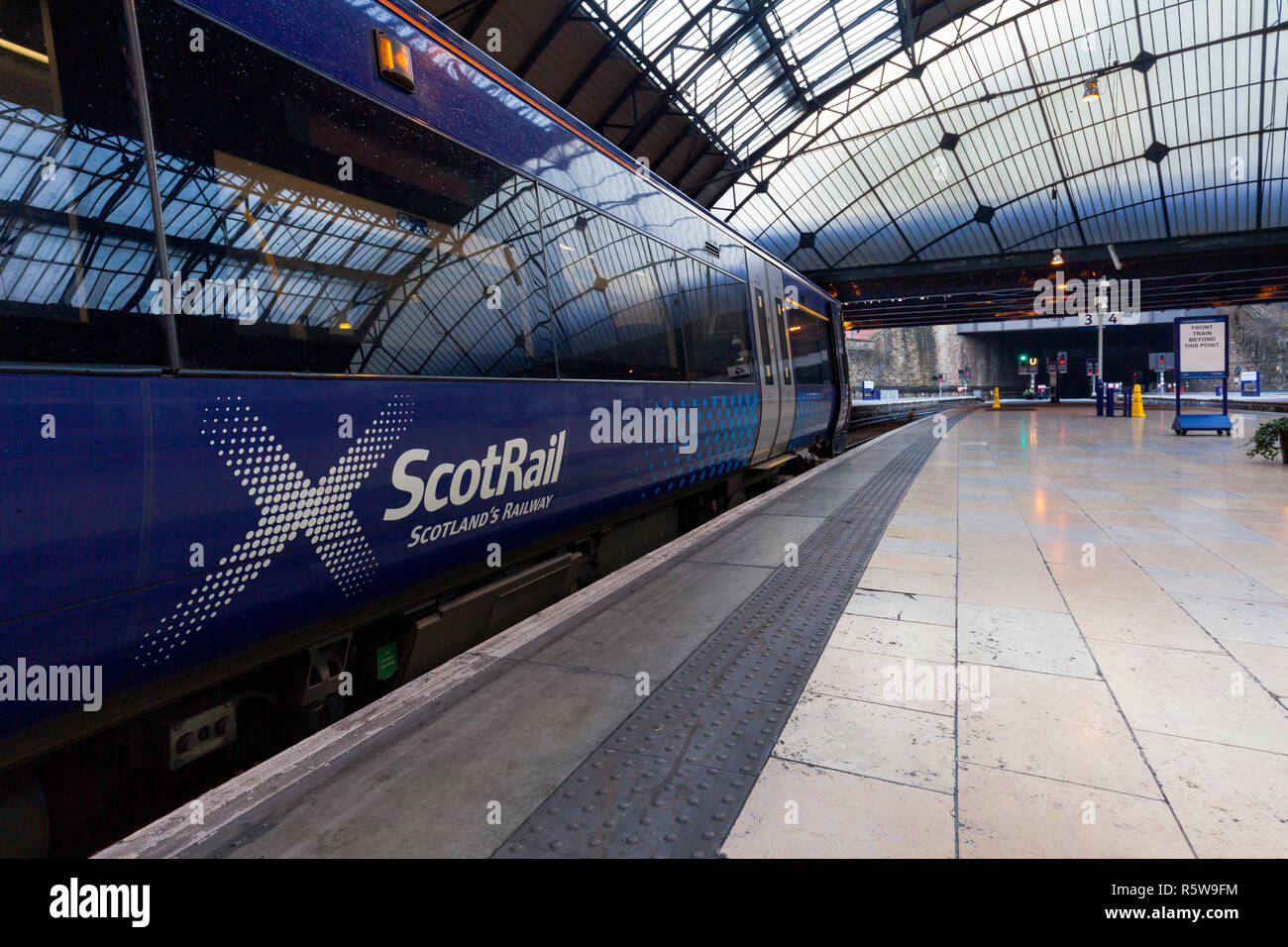 A Scotrail class 170 Turbostar train at Glasgow Queen street showing ...