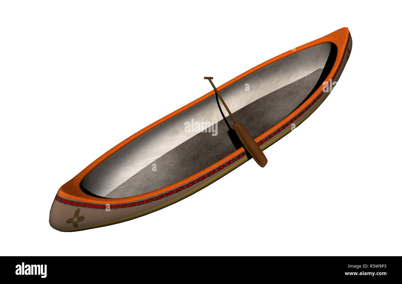 Indian canoe Cut Out Stock Images & Pictures - Alamy