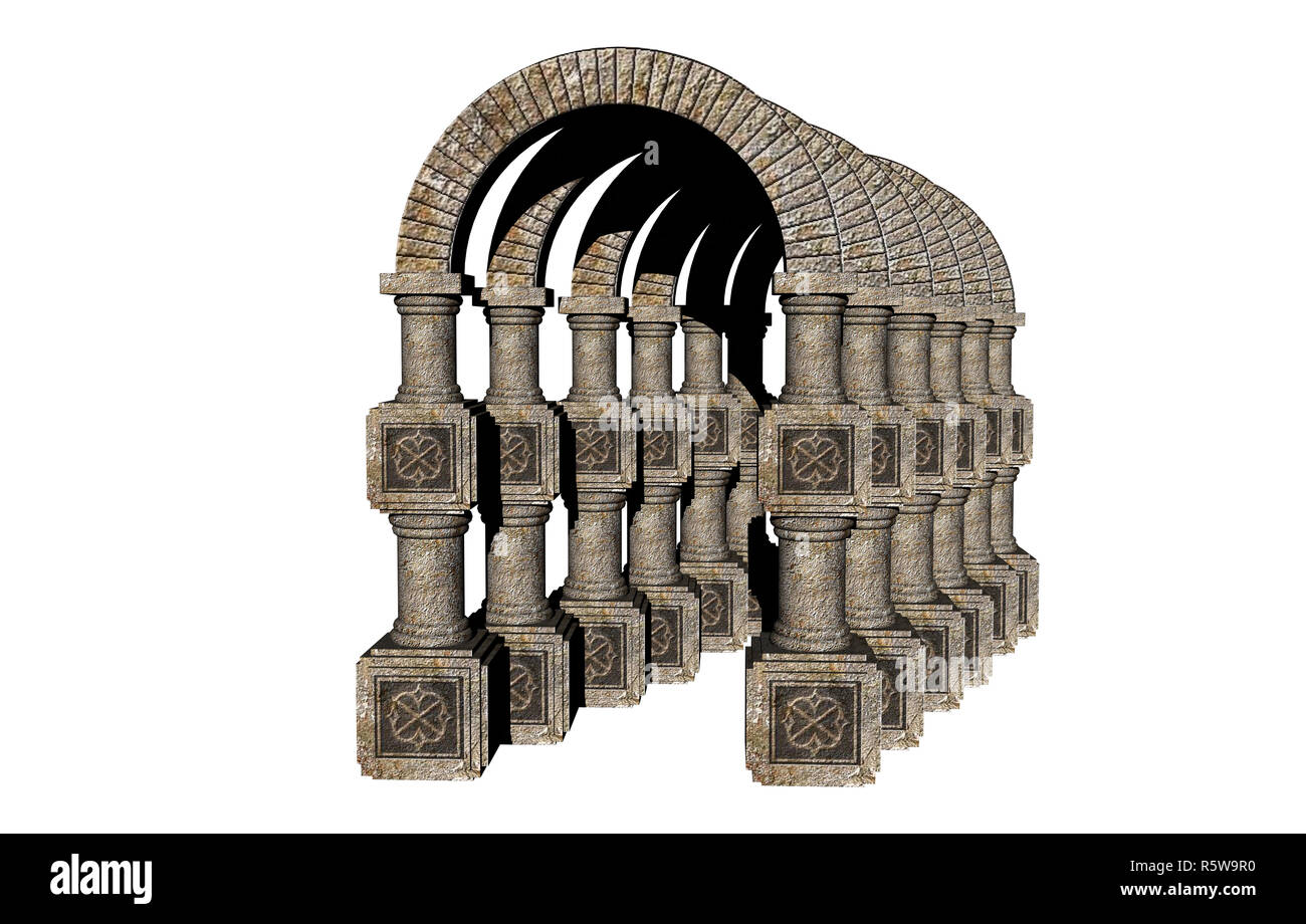 Columns and arcade Cut Out Stock Images & Pictures - Alamy