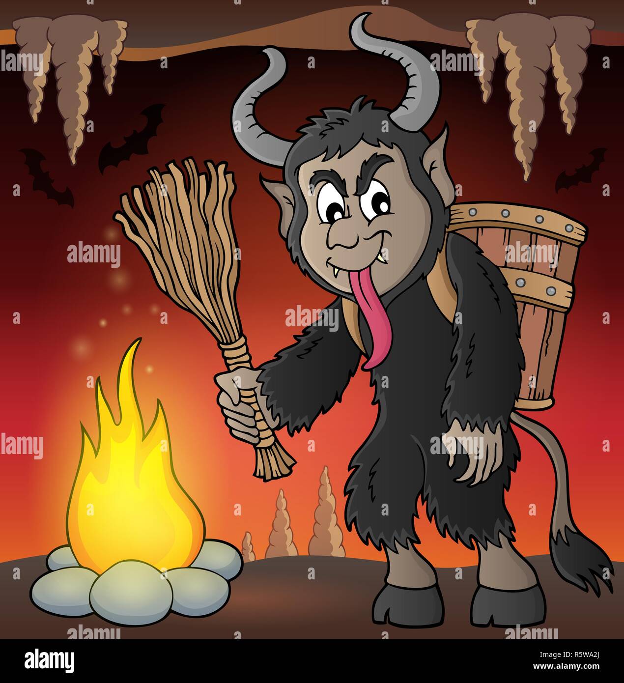Krampus illustration hi-res stock photography and images - Alamy