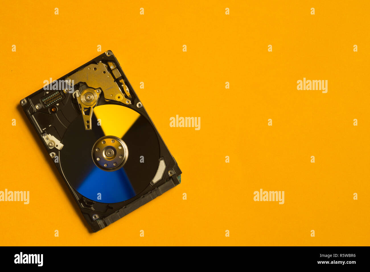 Colorful hdd. open hard disk drive. The concept of data storage. data ...