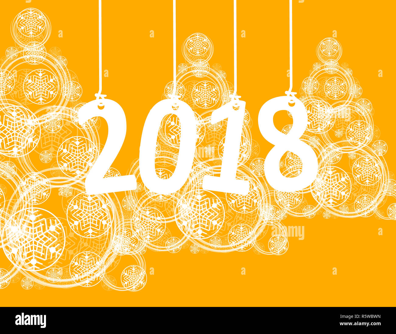 Christmas tree made of snowflakes and magic circle Stock Photo - Alamy