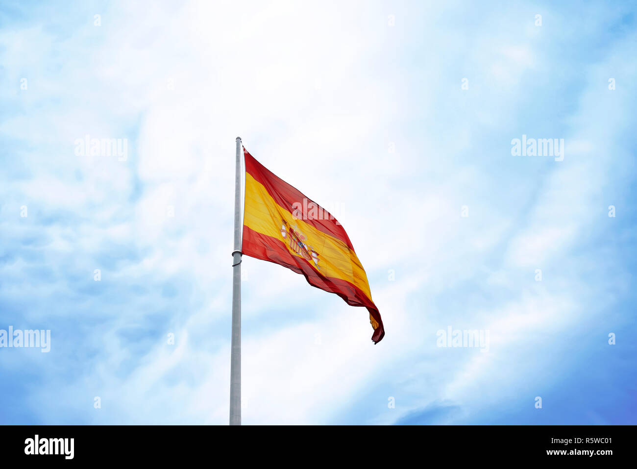 Spain Flag waving Stock Photo - Alamy