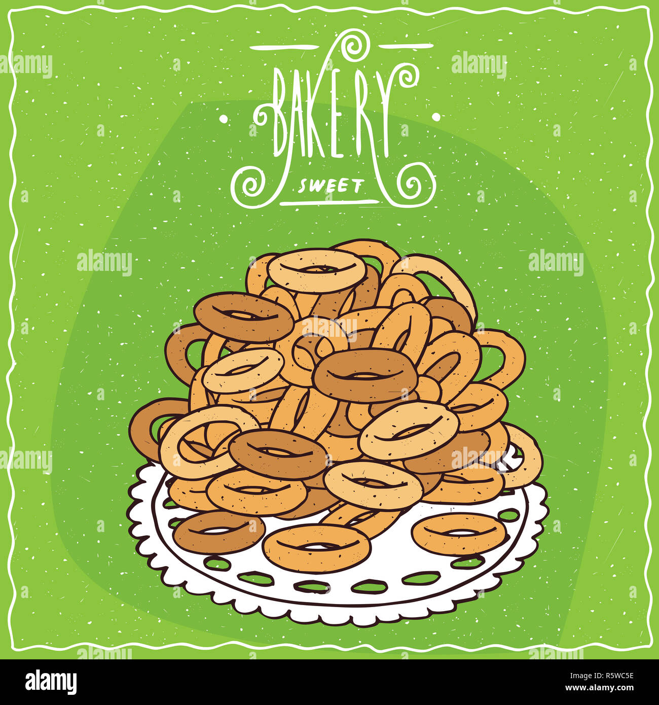 Classic Russian sweet bread rings sushki Stock Photo - Alamy