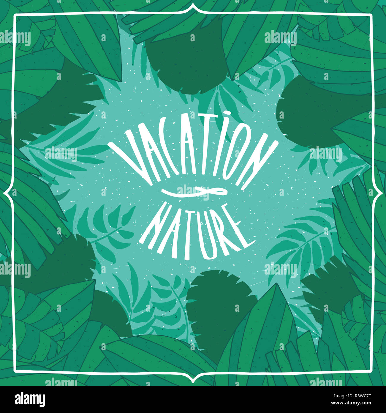 Square card lettering Vacation Nature Stock Photo - Alamy