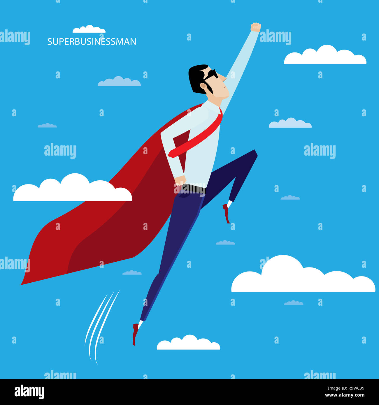 High angle view superhero flying hi-res stock photography and images ...