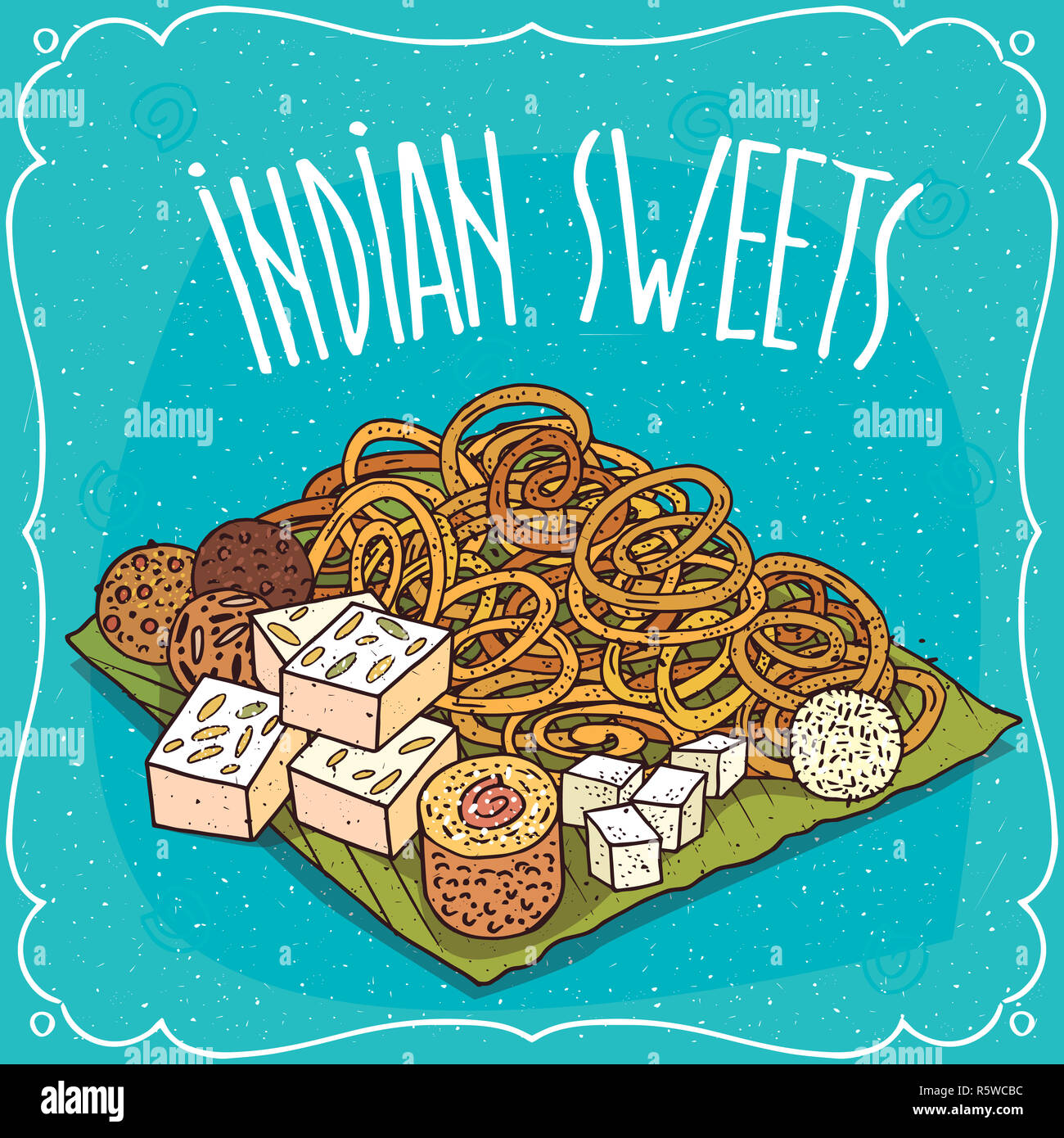 Traditional popular sweets of Indian cuisine Stock Photo - Alamy