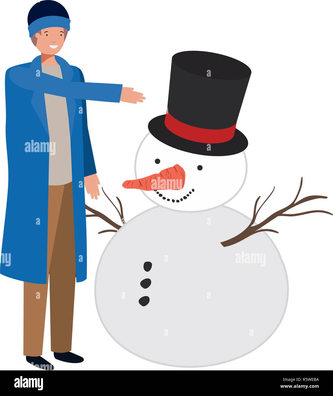 man with snowman avatar character Stock Vector Image & Art - Alamy