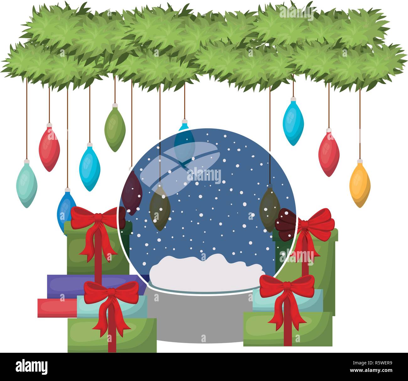 gift boxes with crystal ball isolated icon Stock Vector Image & Art - Alamy