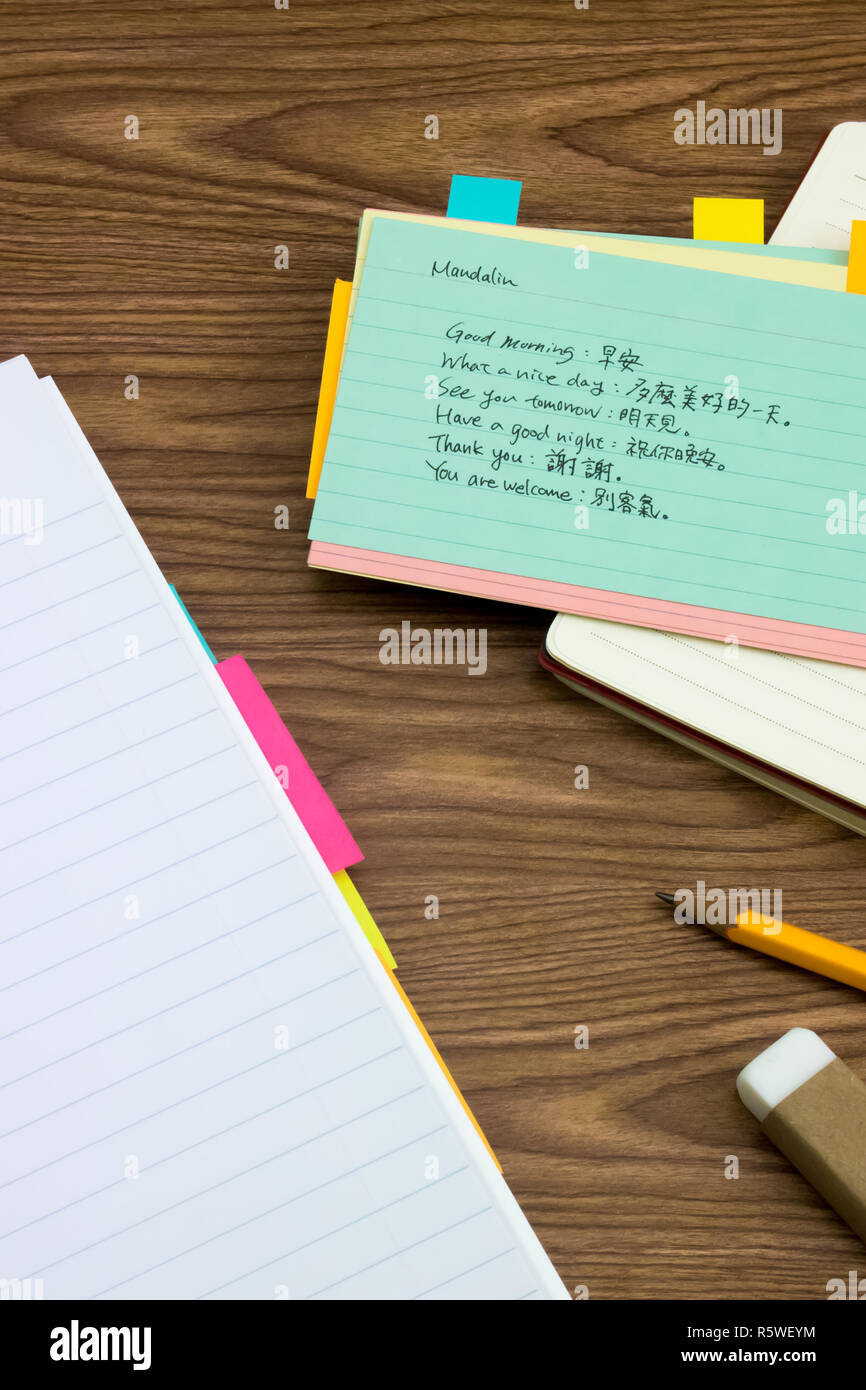 Mandarin words hi-res stock photography and images - Alamy