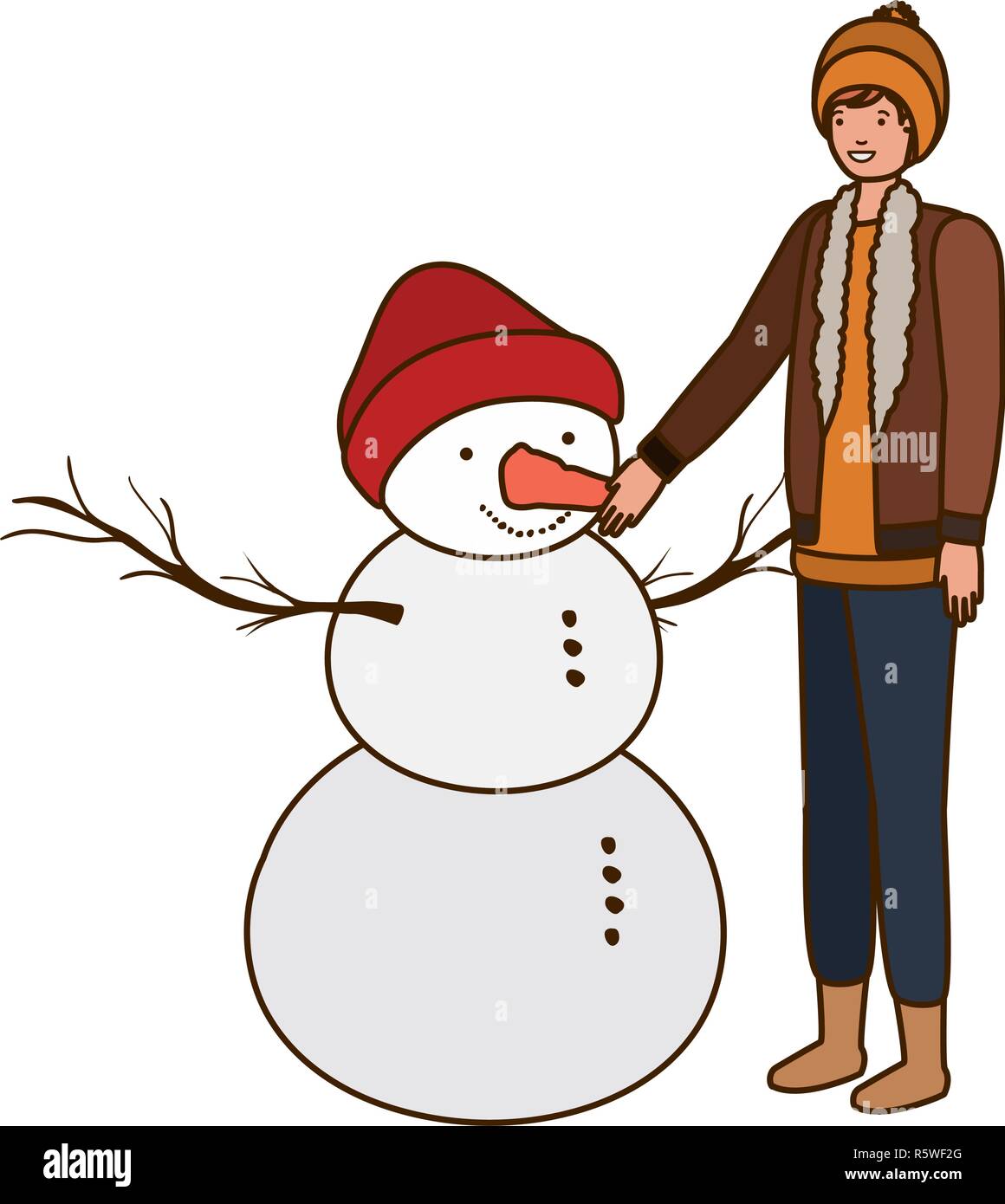 man with snowman avatar character Stock Vector Image & Art - Alamy