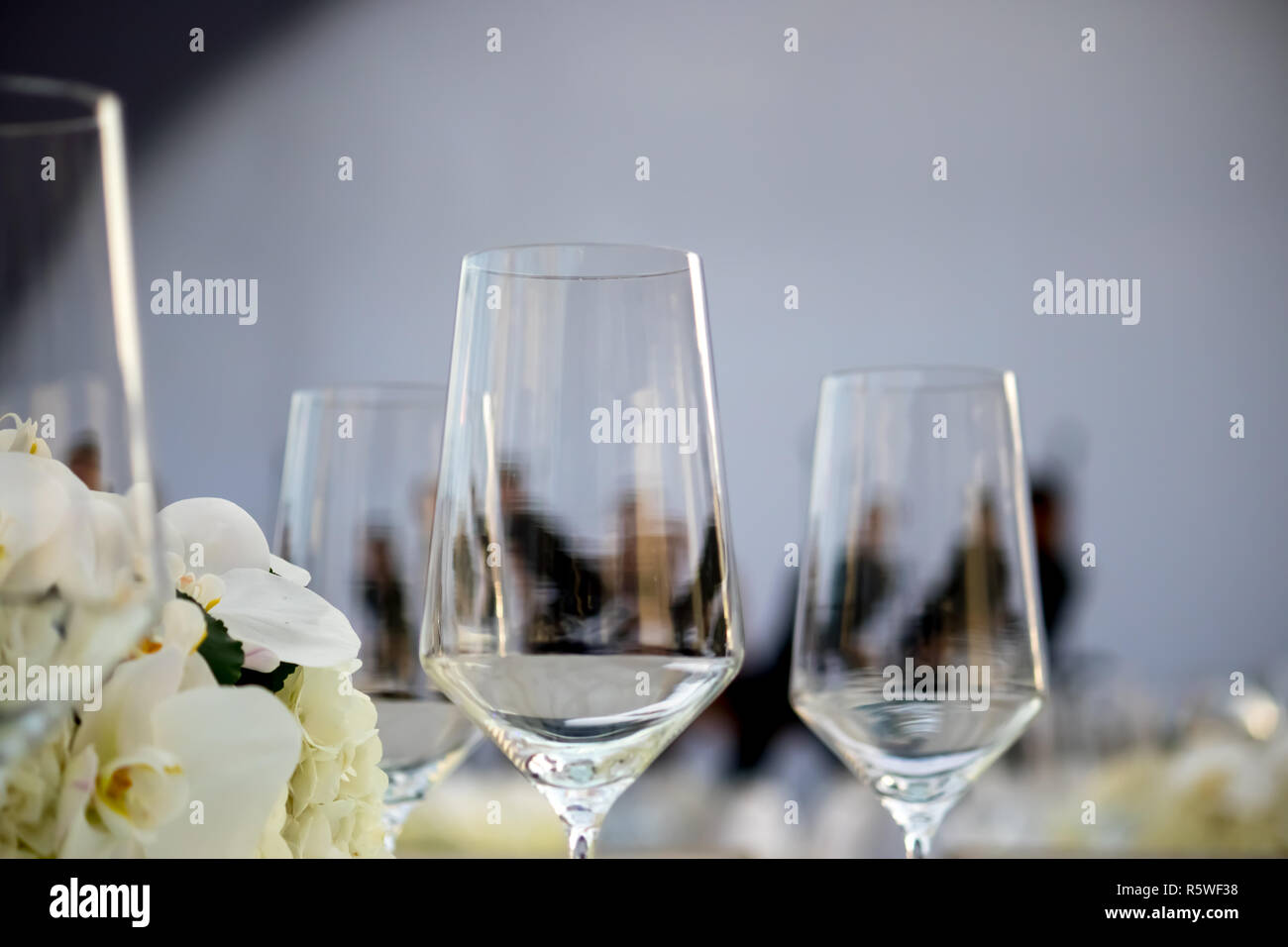 Party Setting with Bokeh Background Stock Photo - Alamy
