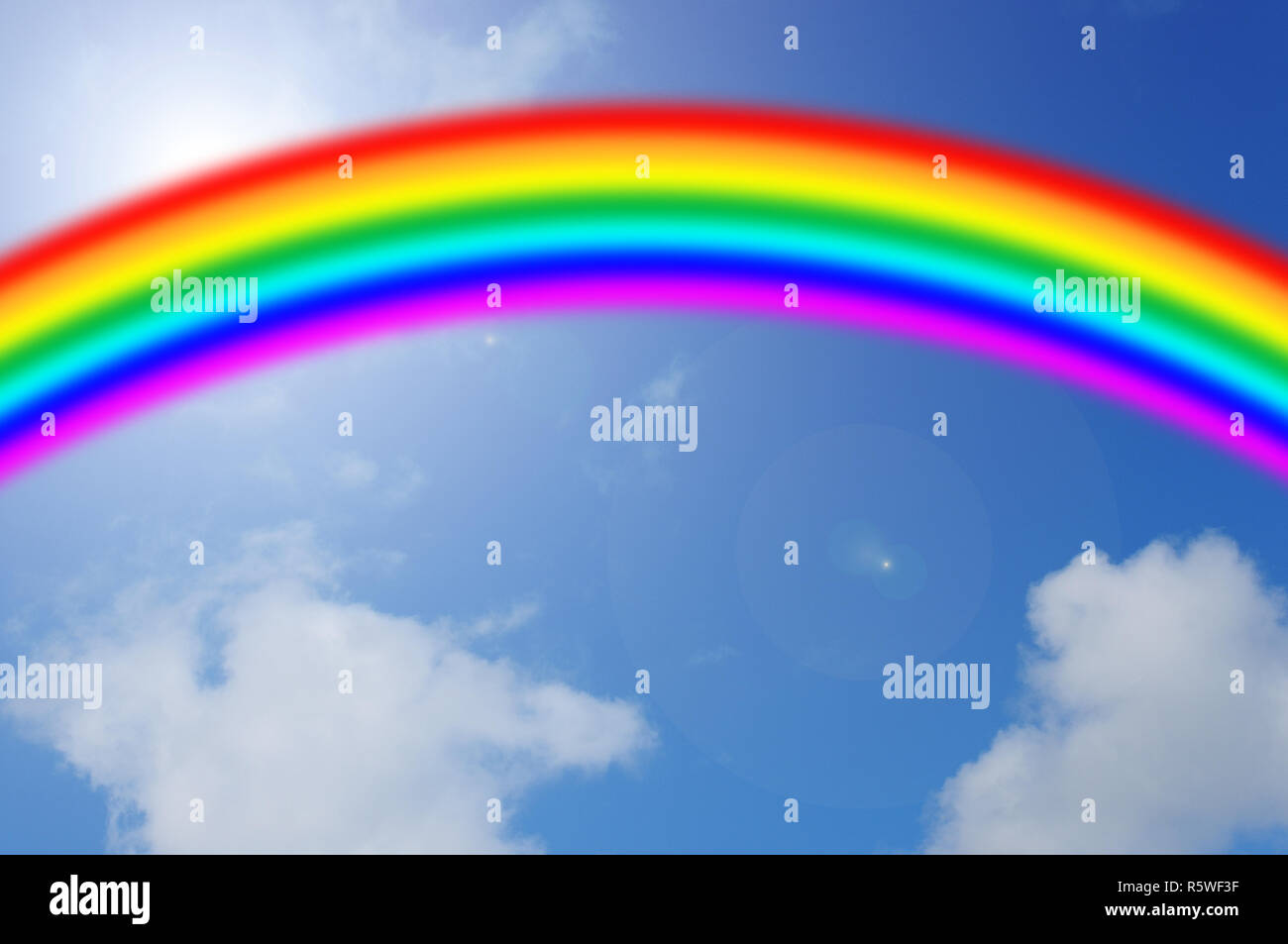 blue sky with rainbow Stock Photo - Alamy