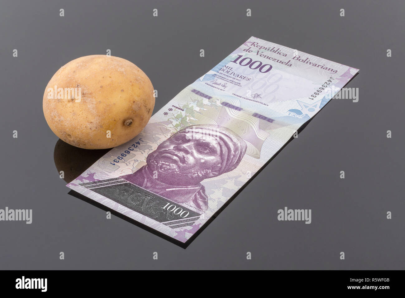 1000 bolivar banknote food hi-res stock photography and images - Alamy