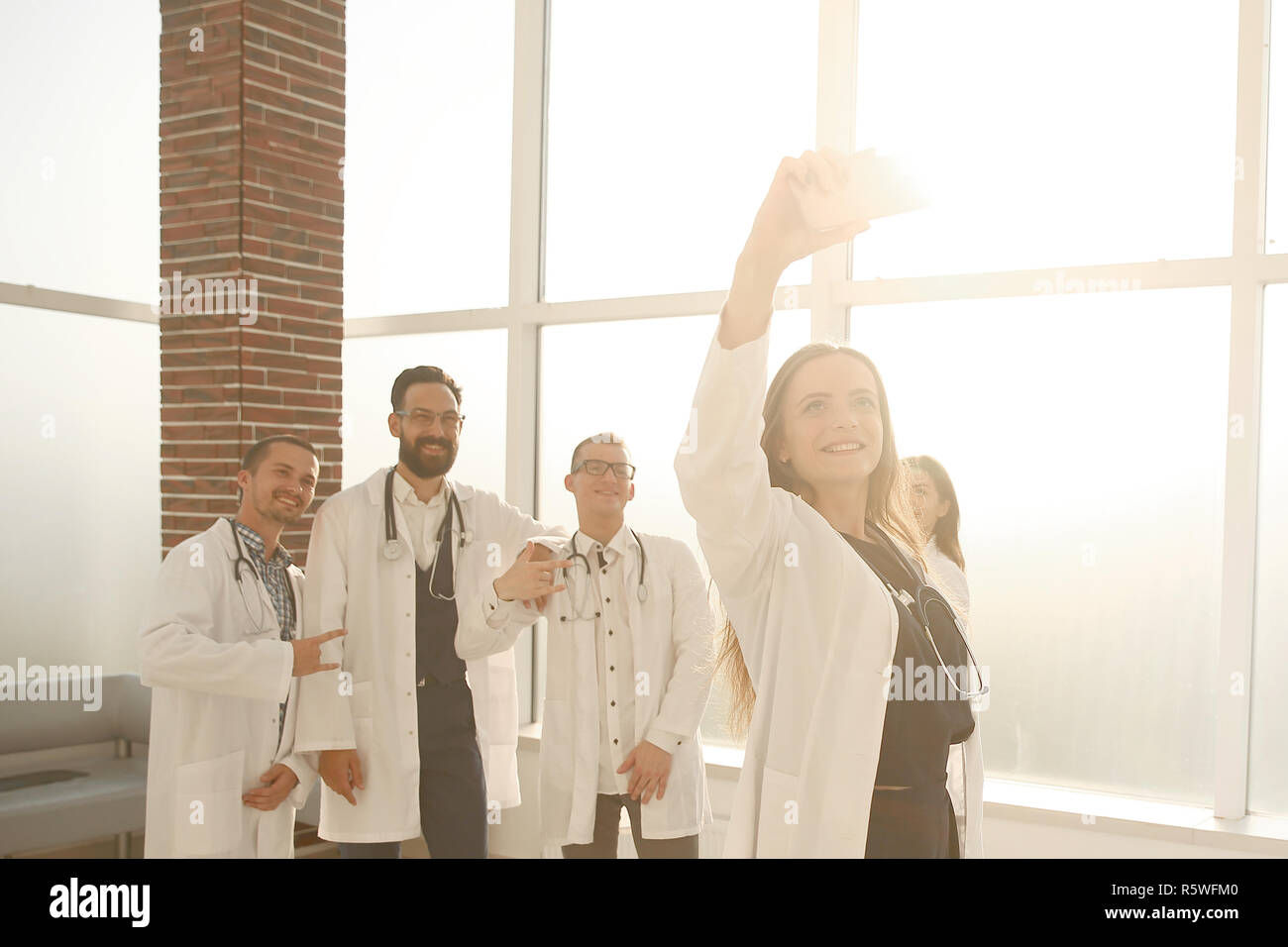 Medical doctor team taking selfie hi-res stock photography and images ...