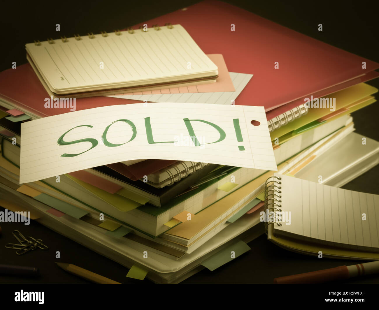 The Pile of Business Documents Sold Stock Photo - Alamy