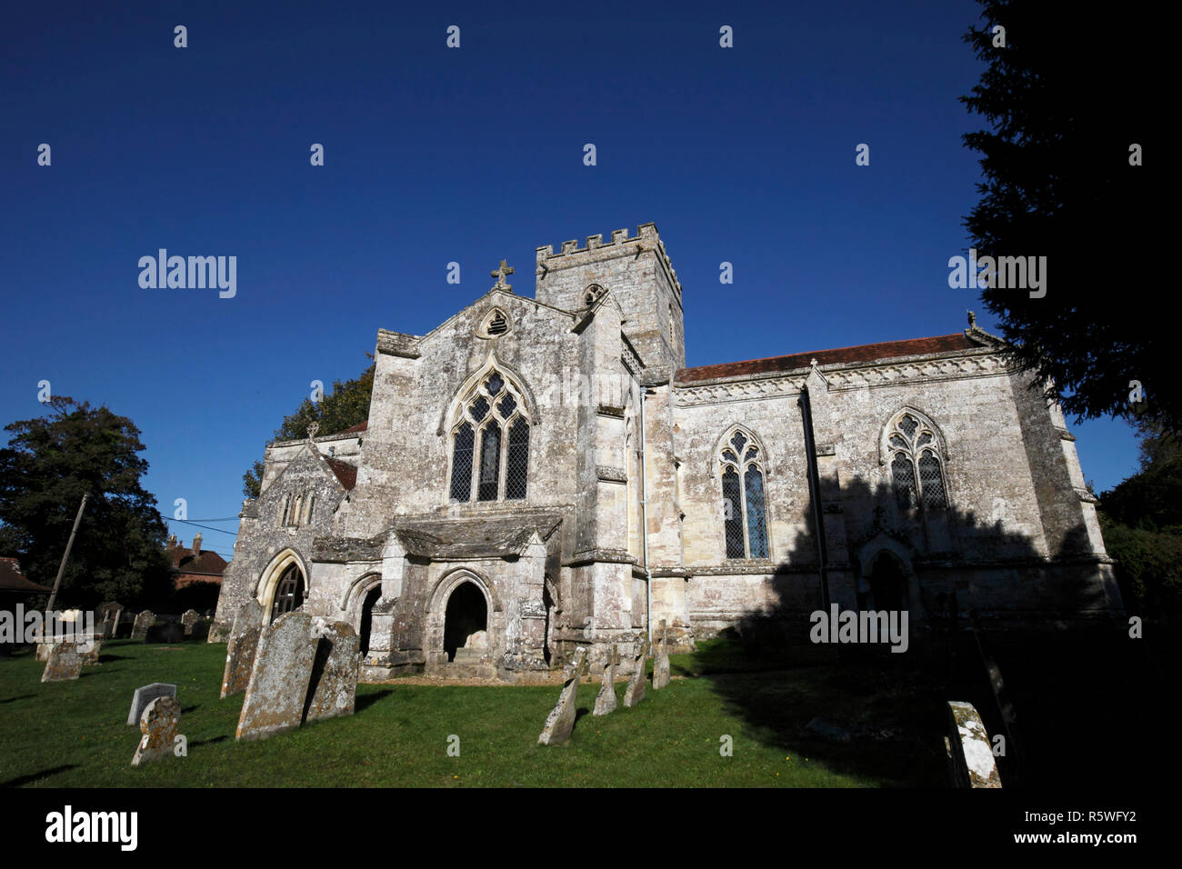 St John the Baptist church, Bishopstone, Salisbury. UK Stock Photo - Alamy