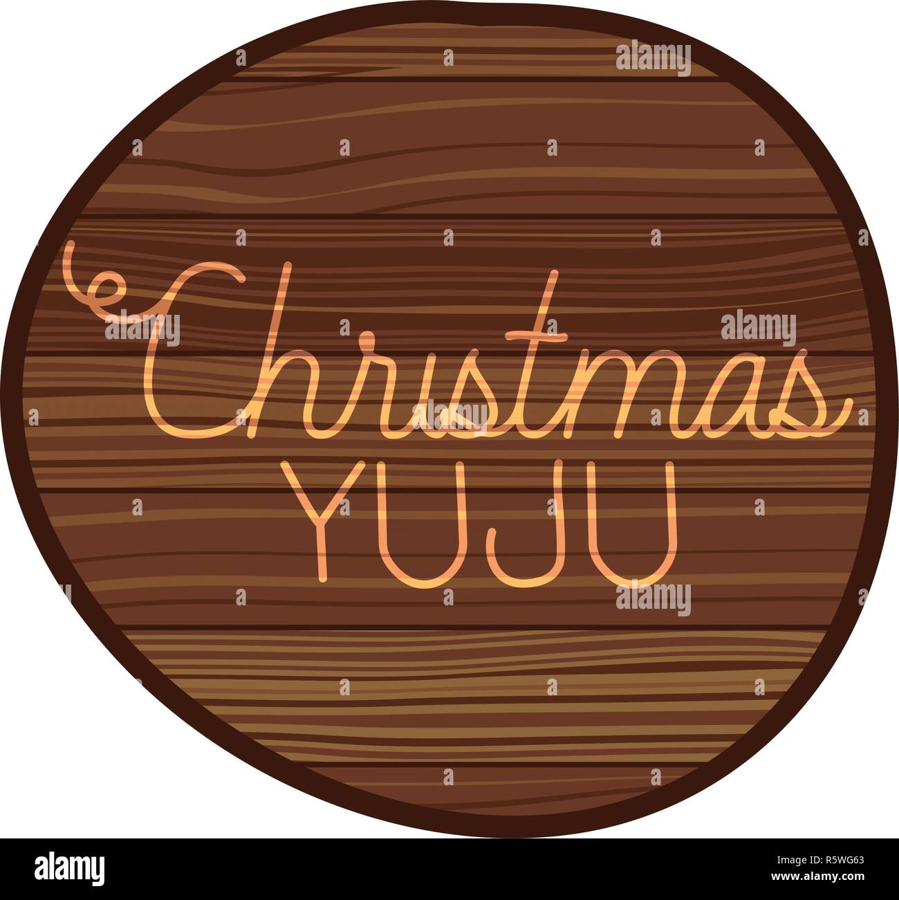 Circle on wooden christmas Stock Vector Images - Alamy