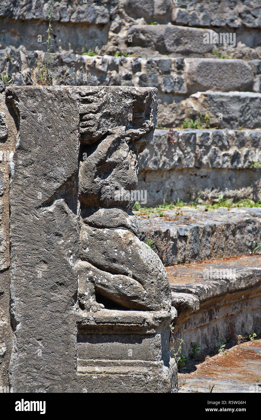 AT POMPEI - ON 06/22/ 2017 - Little theatre of ancient roman town of ...