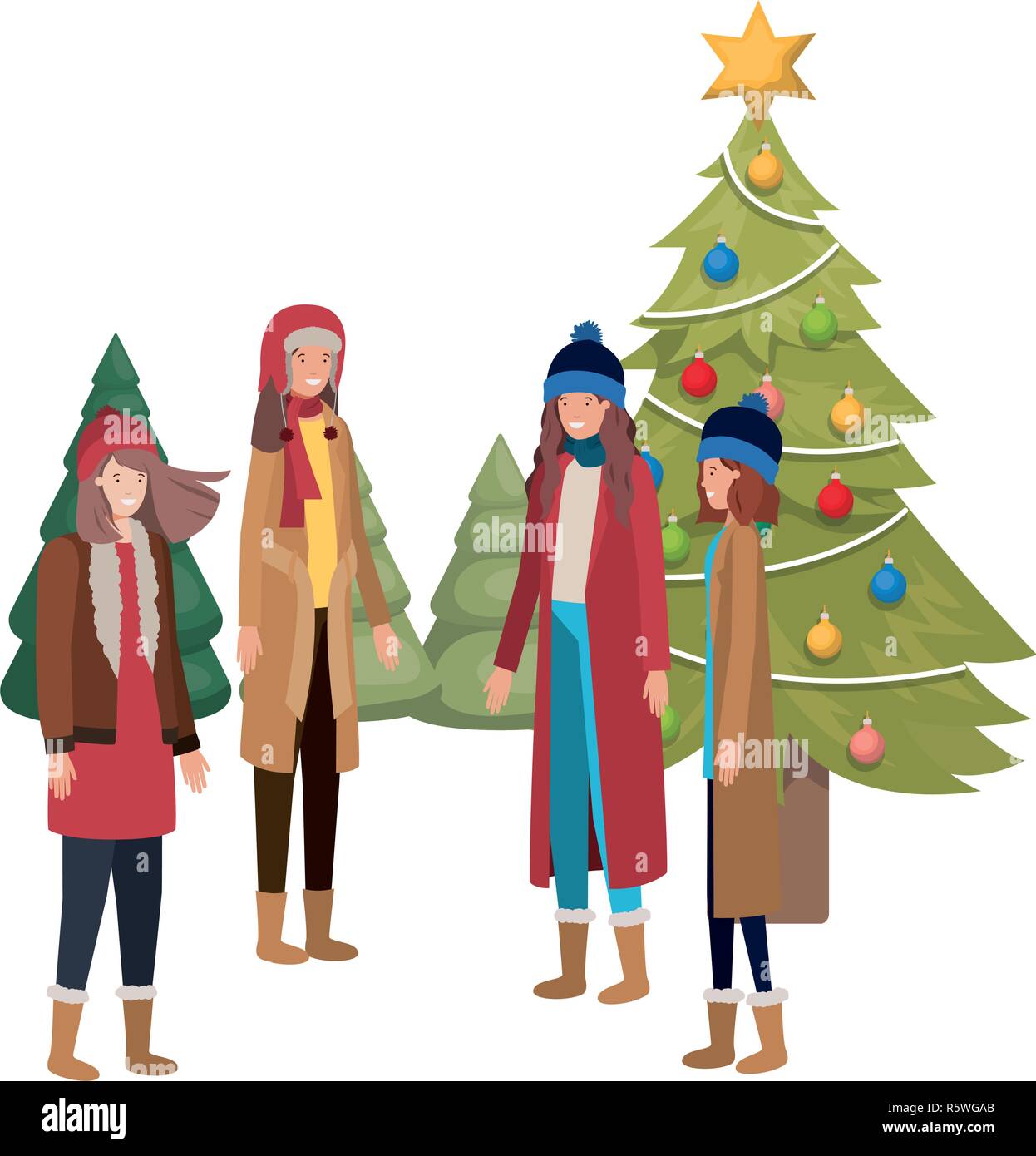 Beautiful christmas gifts pine Cut Out Stock Images & Pictures - Alamy