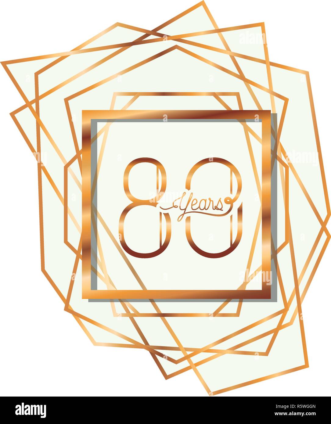 number 80 for anniversary celebration card icon Stock Vector Image ...