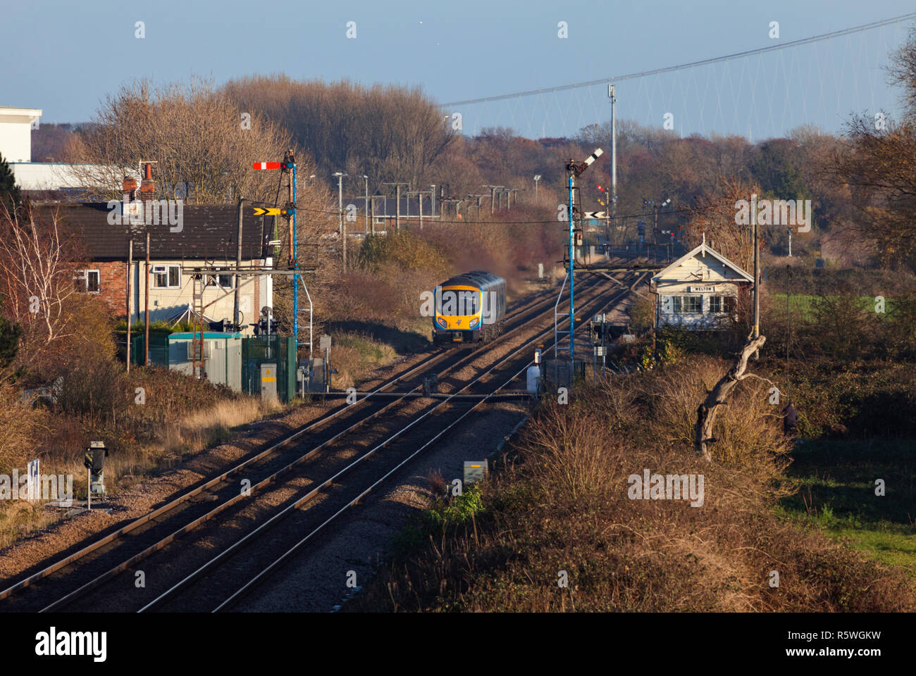 First Transpennine Express class 185 train passing the mechanical ...