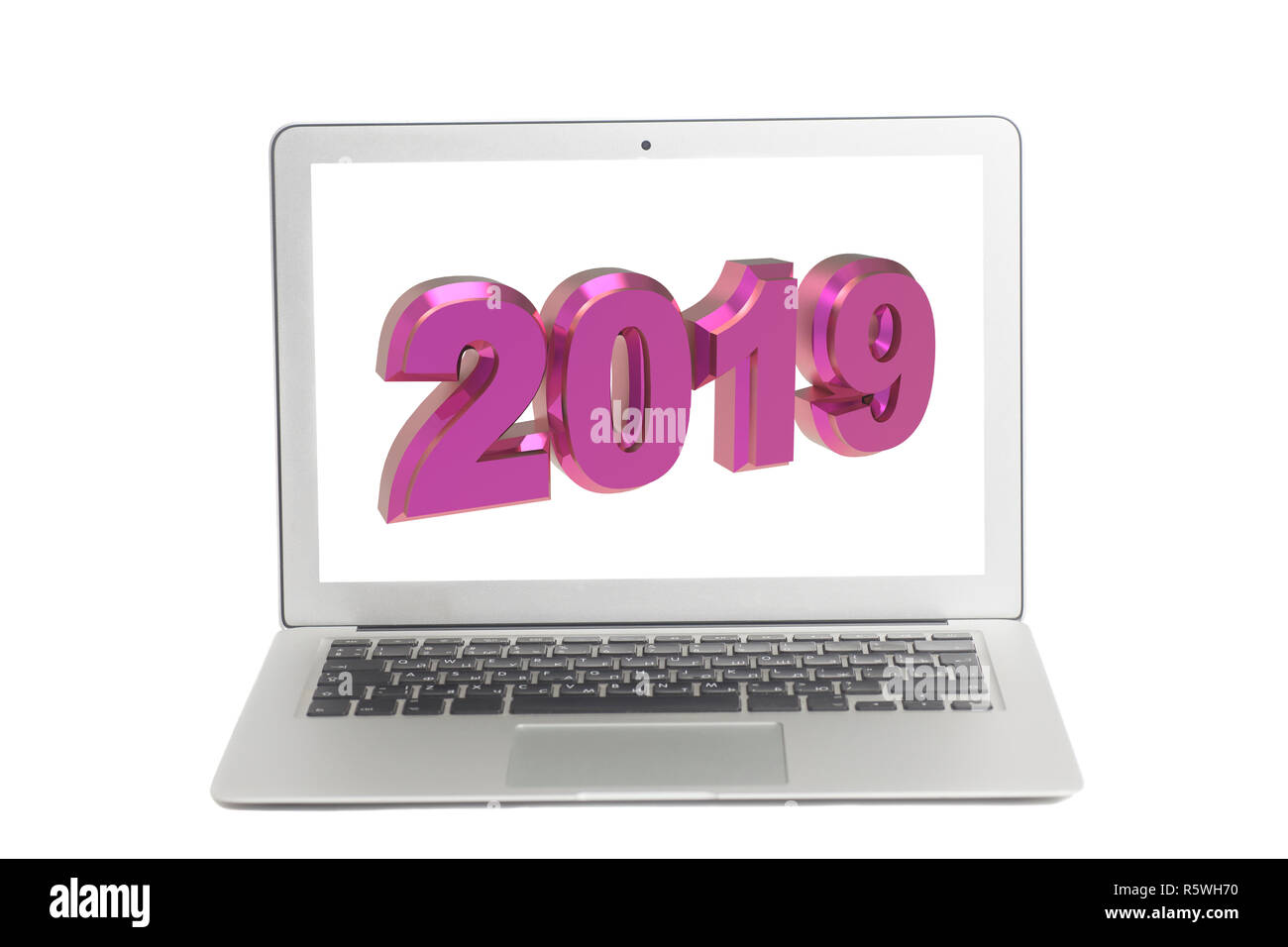 Laptop screen written in 2019 Stock Photo - Alamy