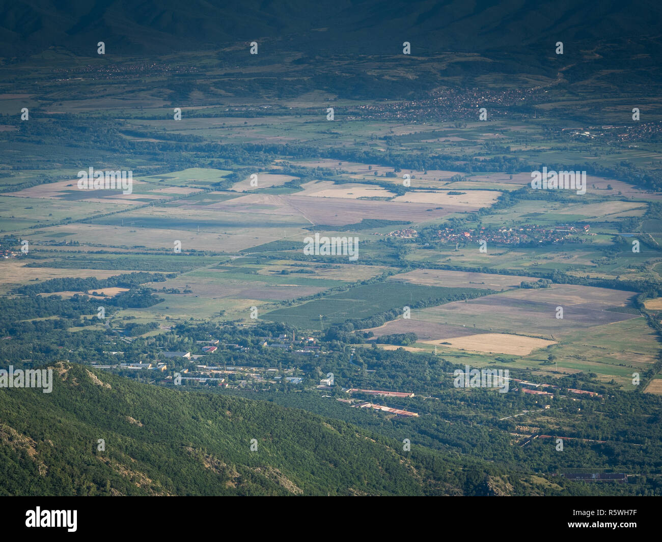 Aerial view of rural landscape, Bulgaria Stock Photo - Alamy