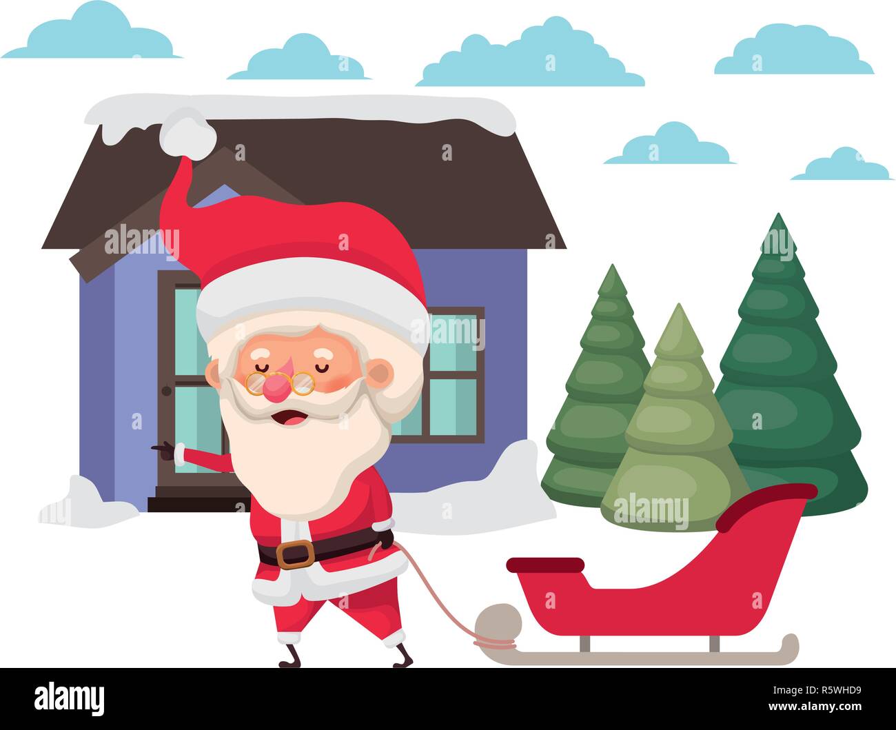 Santa claus woods Stock Vector Images - Alamy