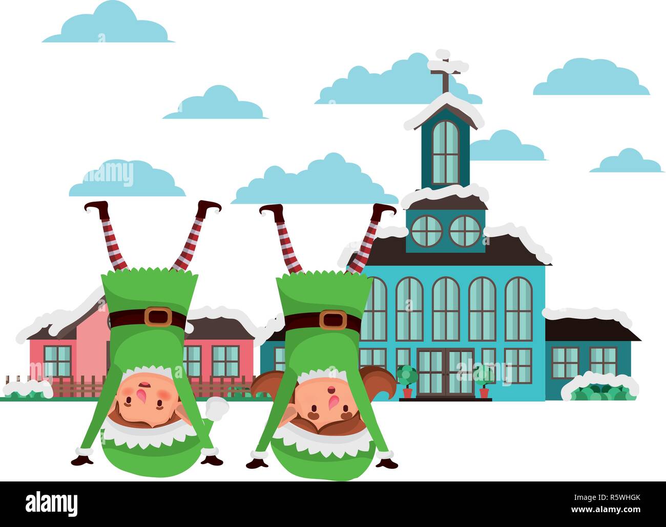 Little village church Stock Vector Images - Alamy