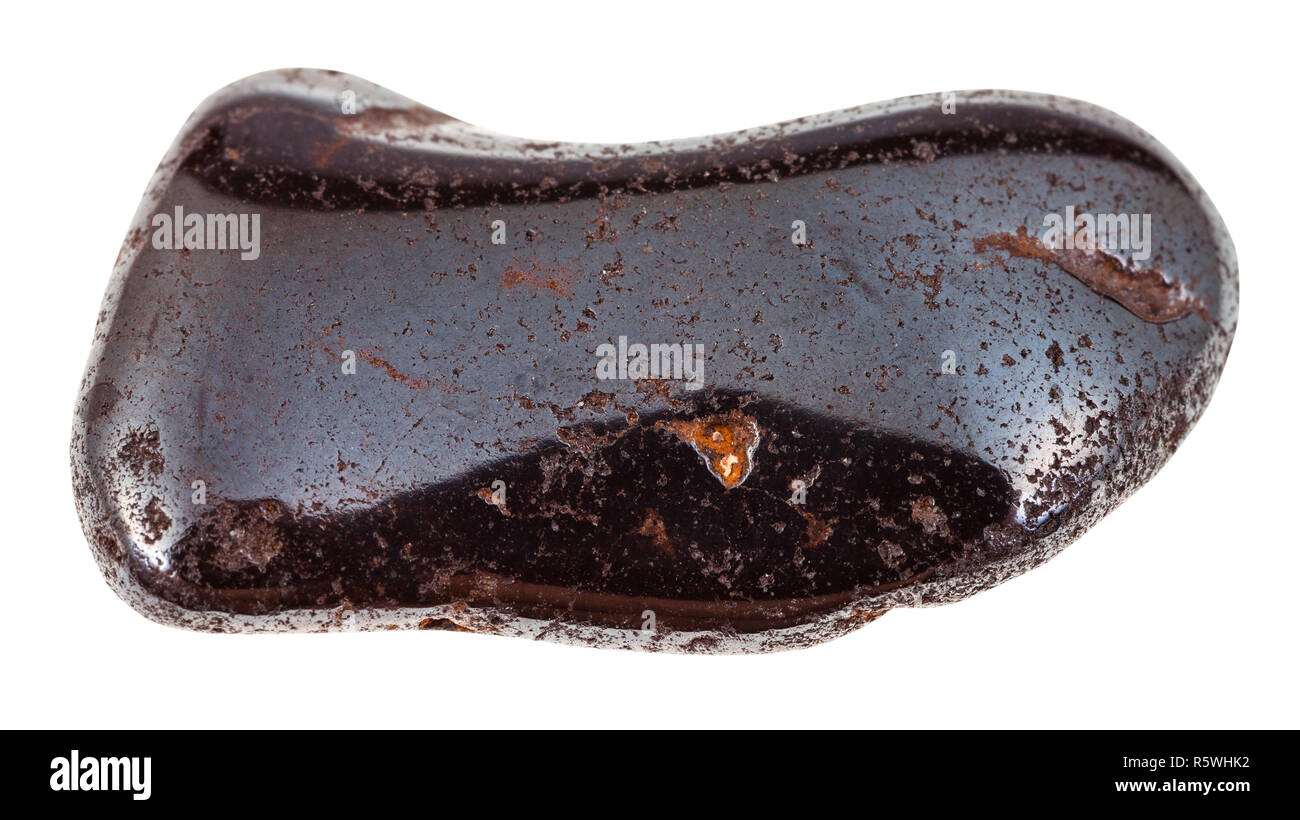 polished Hydrogoethite gemstone isolated Stock Photo - Alamy