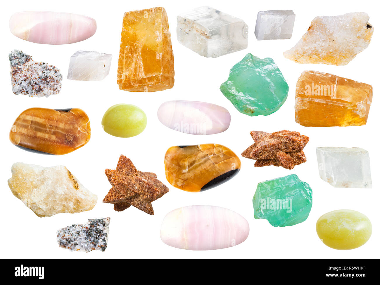 Set various rough stones Cut Out Stock Images & Pictures - Alamy