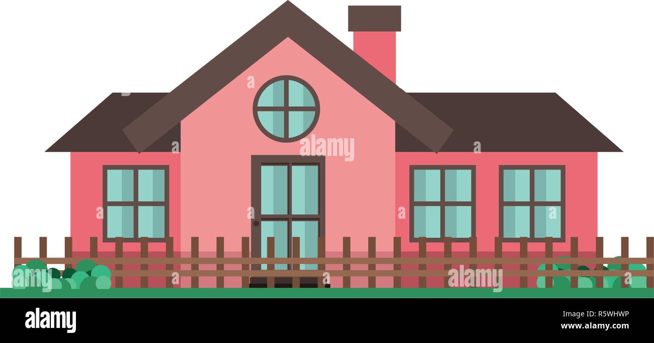house with garden isolated icon Stock Vector Image & Art - Alamy