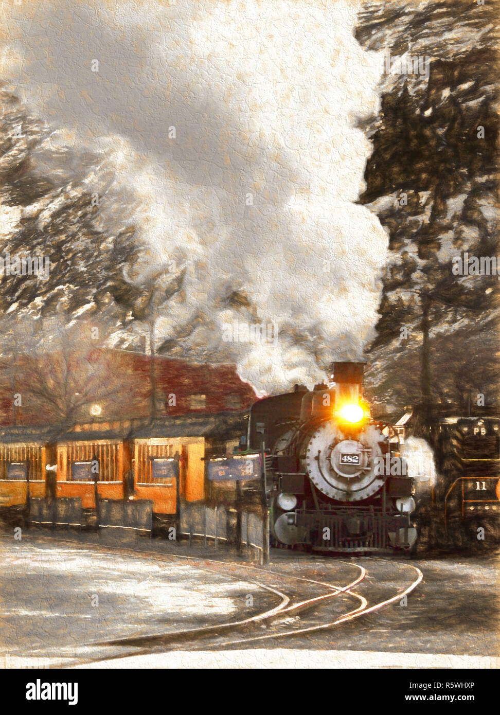 The Durango to Silverton railroad, Engine 482 Stock Photo - Alamy