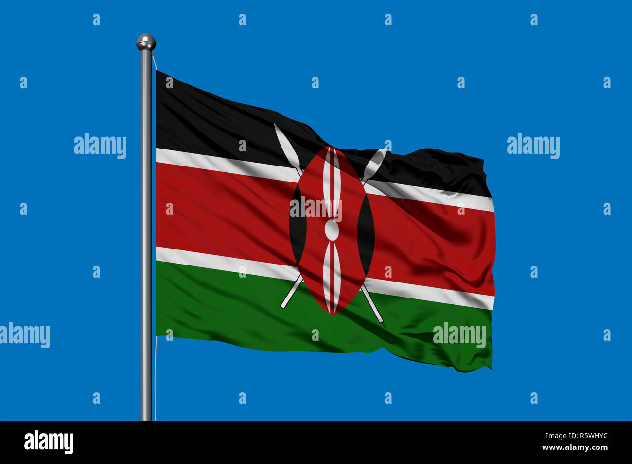 Kenyan flag hi-res stock photography and images - Alamy