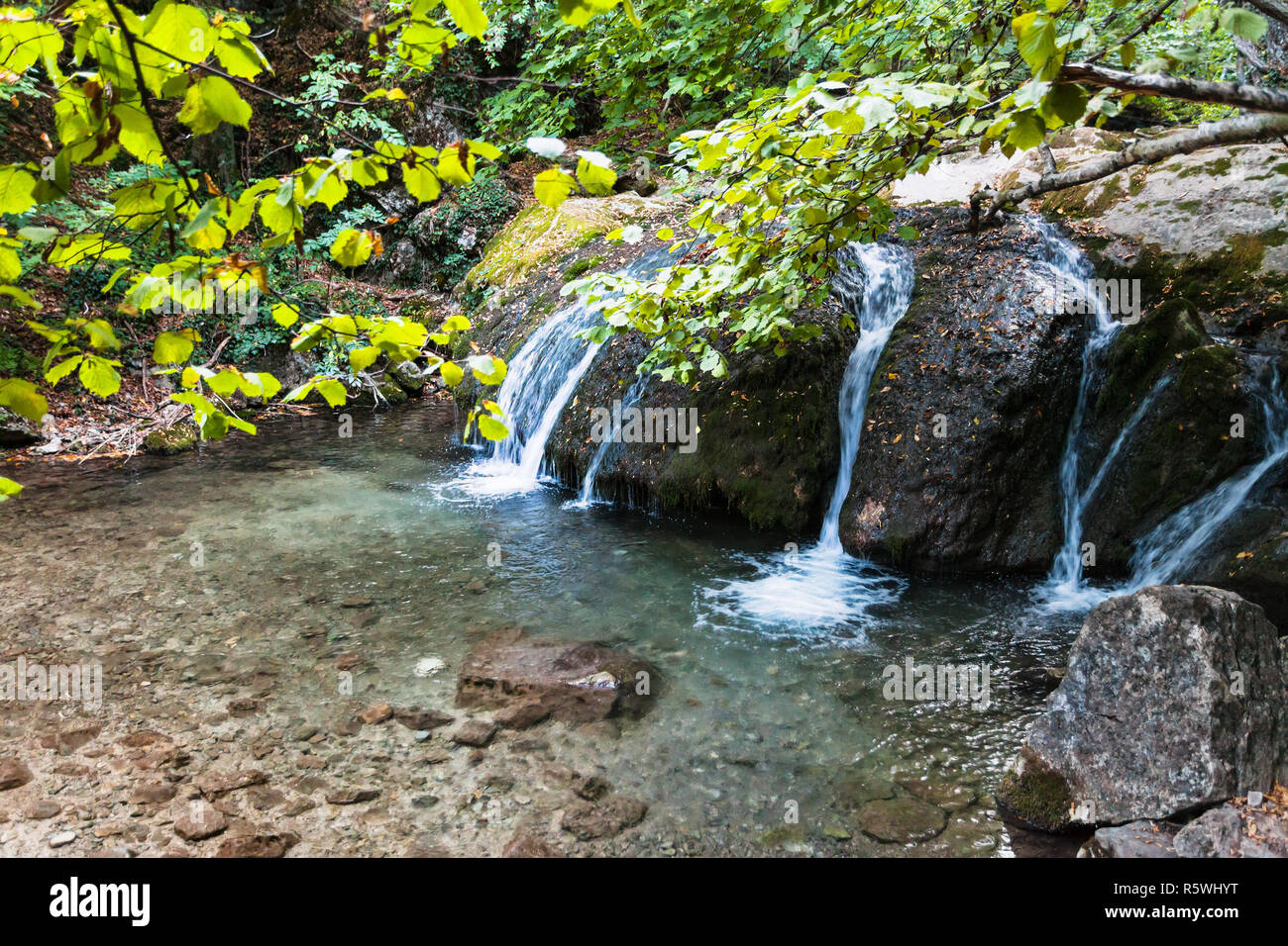 water flow of Ulu-Uzen river in Haphal Gorge Stock Photo - Alamy