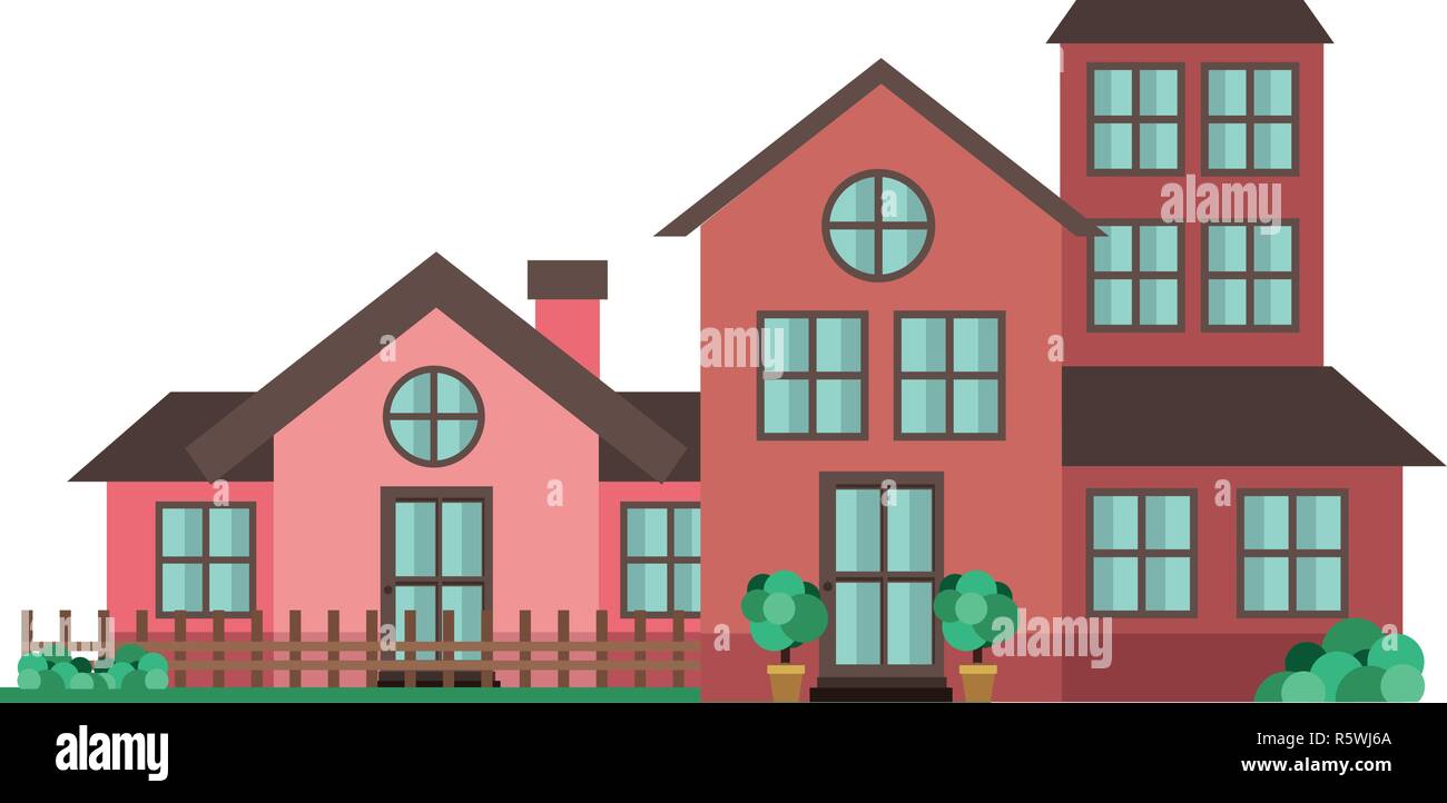New suburban neighborhood street Stock Vector Images - Alamy
